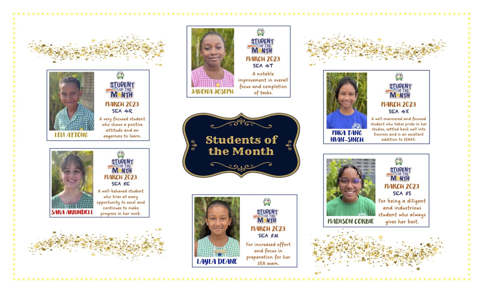 Students of the Month – March 2023 – Dunross Preparatory School